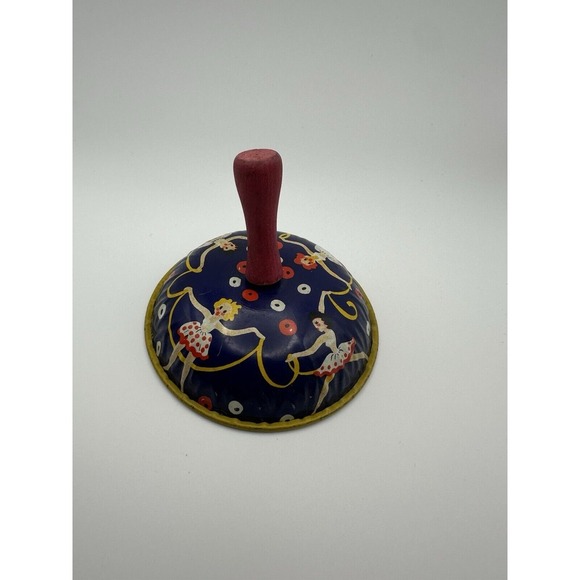 Toys | Vintage Kirchhof Metal Noise Maker Bell Dancing Girls With Red ...